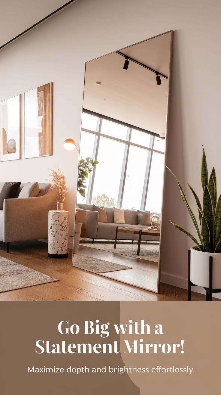 9 Genius Ways to Use Mirrors to Make Your Living Room Look Bigger ...