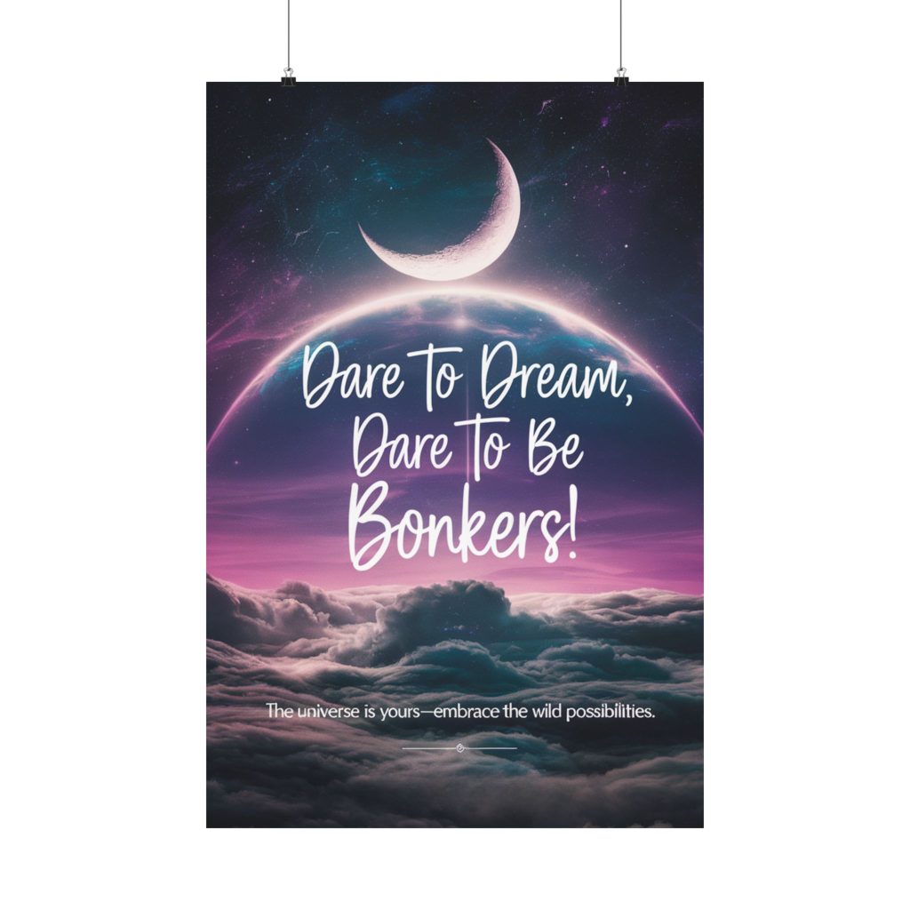 Inspirational Matte Vertical Poster – ‘Dare to Dream, Dare to Be ...